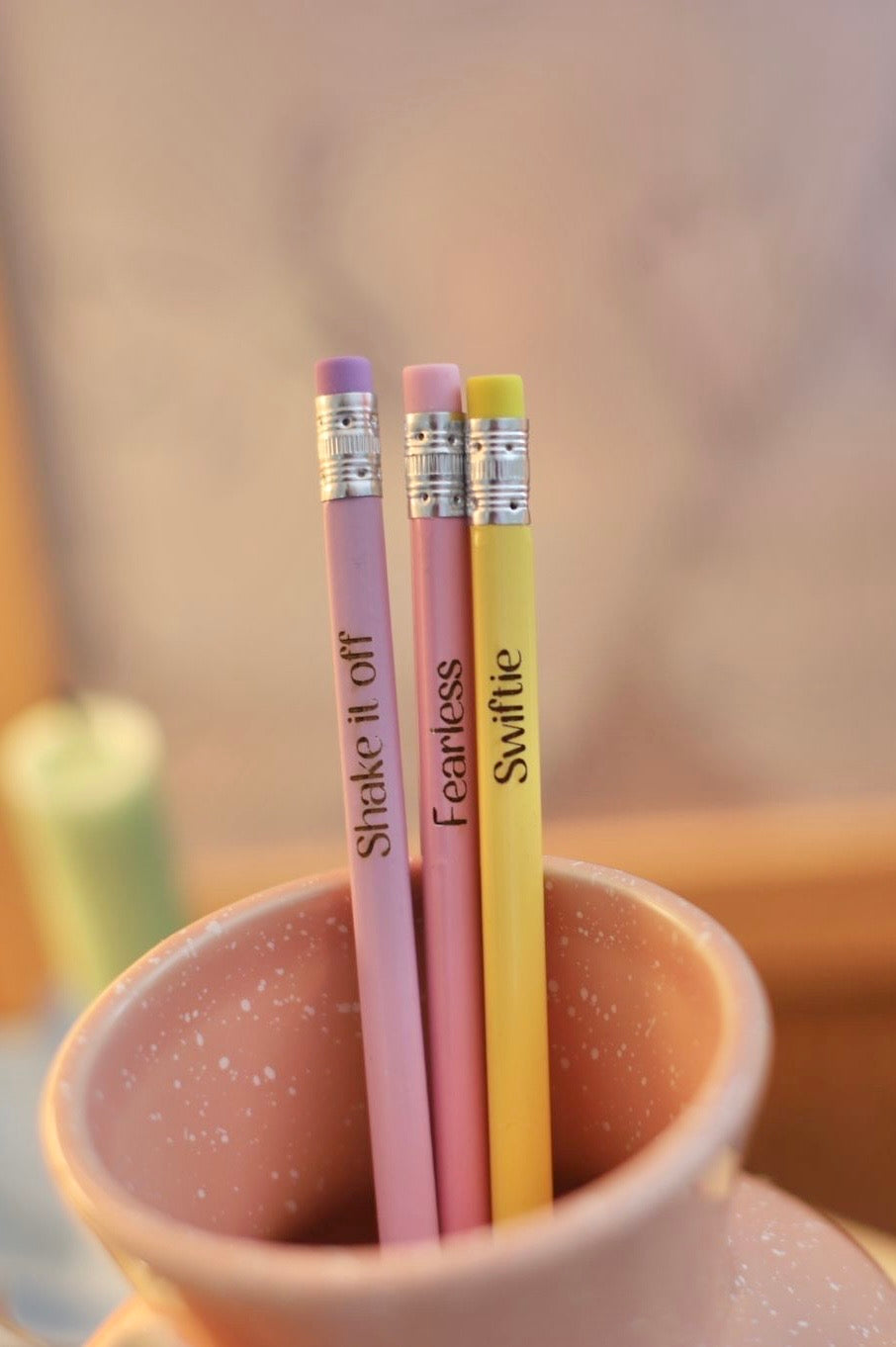 Taylor Swift Inspired Engraved Pencil Pack: 'Shake It Off,' 'Swiftie ...